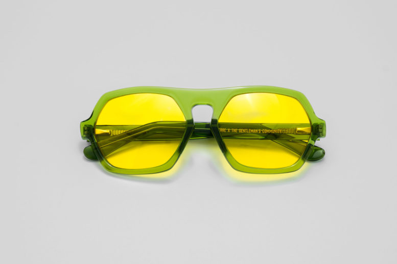 C.SIL Sage Green Acetate Paired with vintage yellow lenses – No Chaser